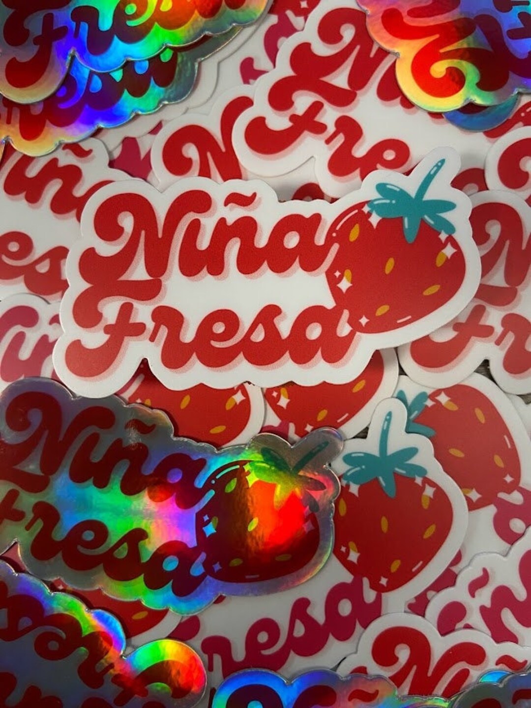 La Niña Fresa Sticker - Etsy