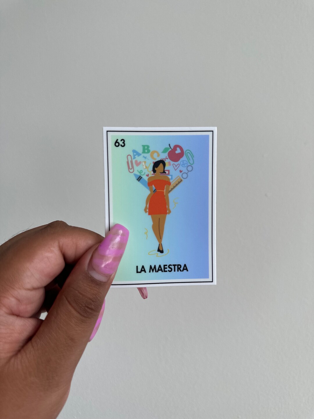La Maestra Loteria Latina Teacher Sticker Etsy