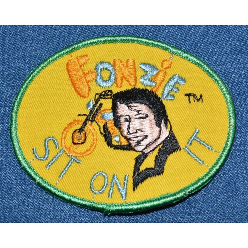 Original NOS Vintage 70s FONZIE 4" Patch TV Show Sitcom Happy Days Sit ...