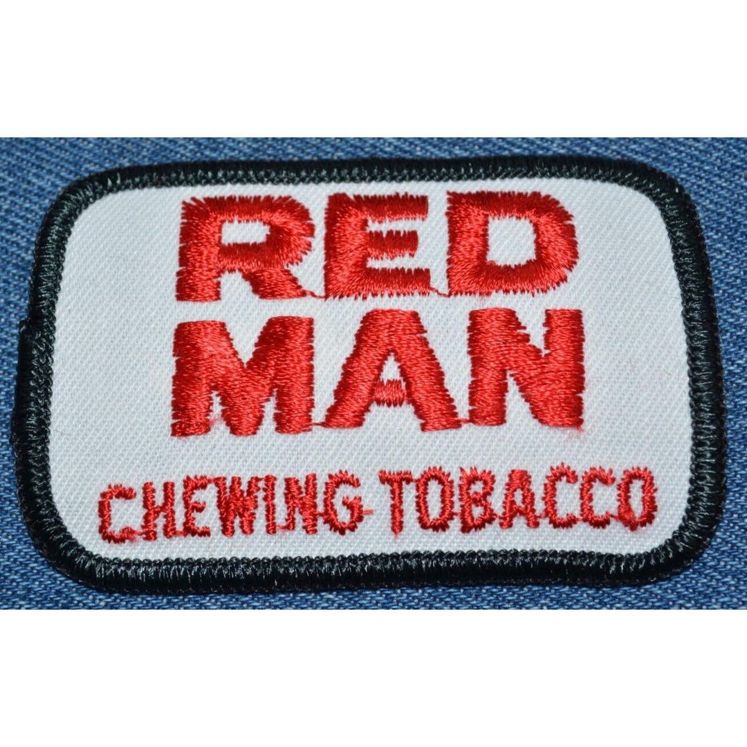 Original Vintage 70s Red Man 3" Patch Chewing Tobacco Snuff Dip Chew ...