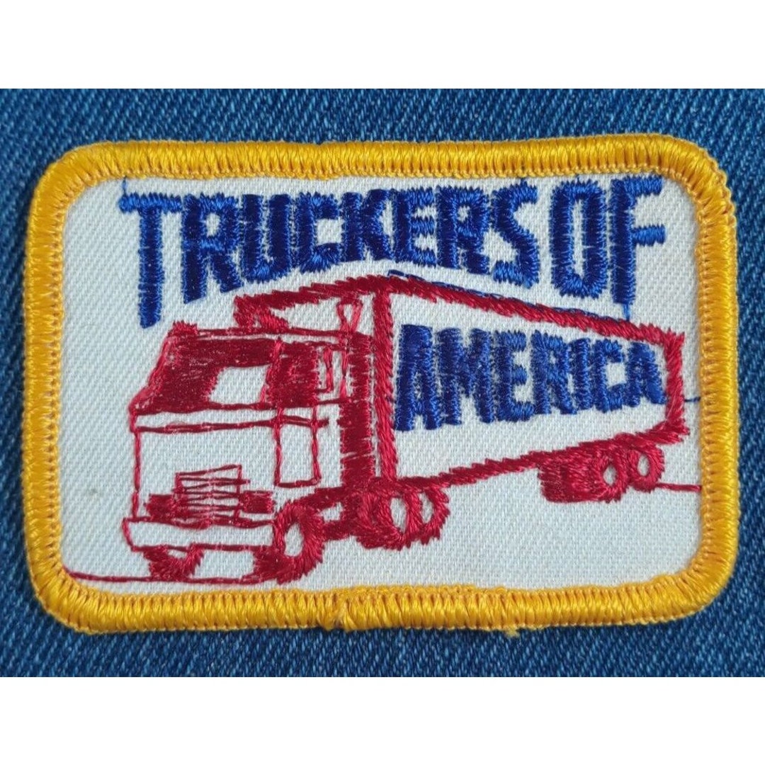 NOS 70s Original Vintage Truckers of America 3"x2" Patch Trucker Rig ...