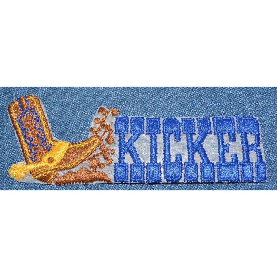 Original NOS Vintage 70s Boot Kicker 5" Patch Iron-on Cowboy Rodeo Wild ...