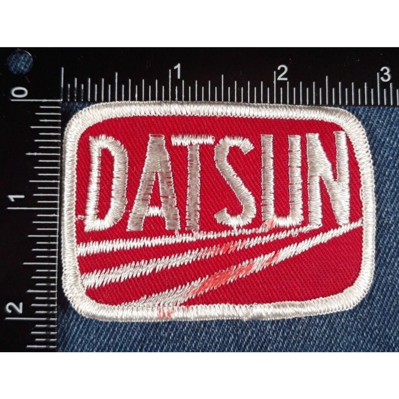 Nos Vtg Original 1970s Datsun Logo Embroidered 3" Patch Automotive RED ...