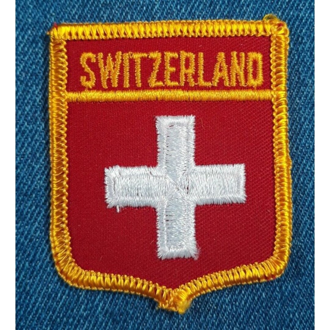 NOS Vintage Switzerland Flag Patch - Badge - Travel Souvenir - RETRO ...