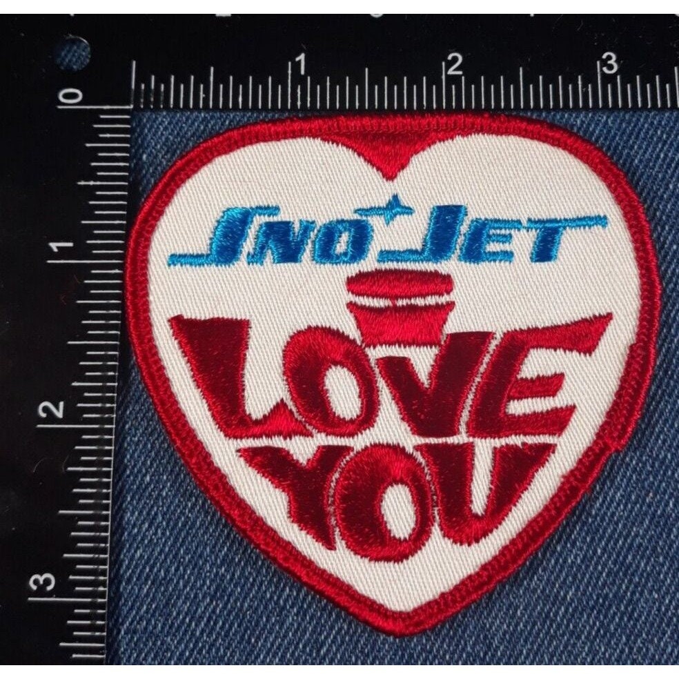Nos 70s Vintage SNO JET Sno-jet I Love You Patch Snowmobile Winter ...