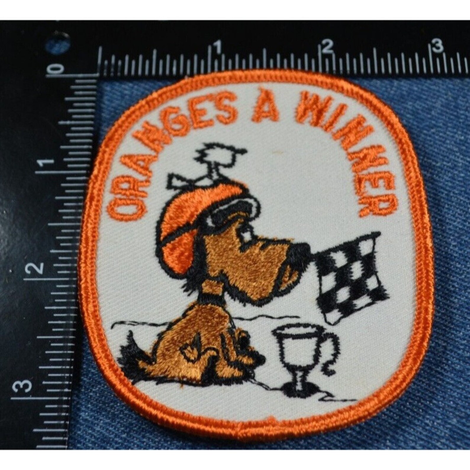 Original NOS 70s Vintage Orange's A Winner 3" Patch Hat Jacket Shirt ...