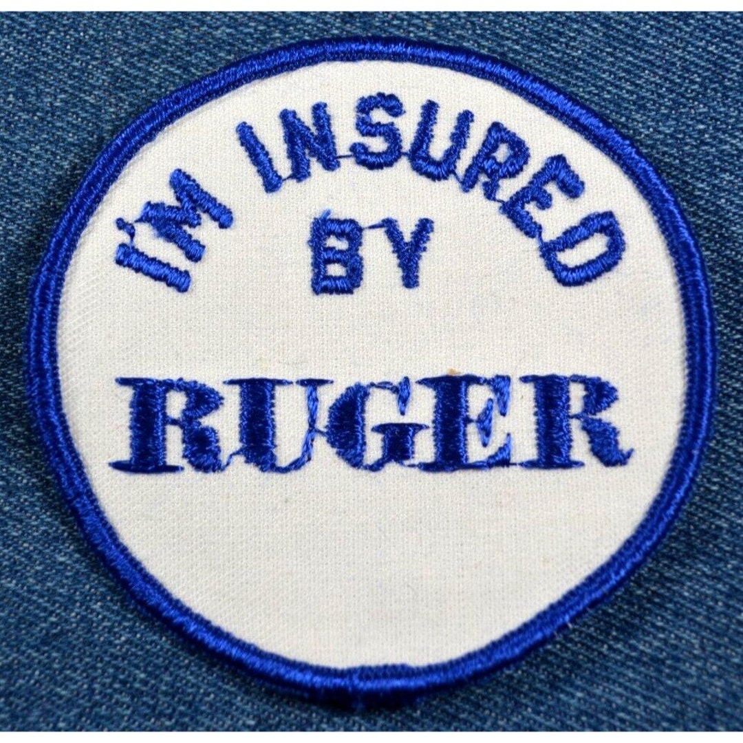Original 80s Vintage I'M INSURED by RUGER Firearms 3 Patch Guns Ammo ...