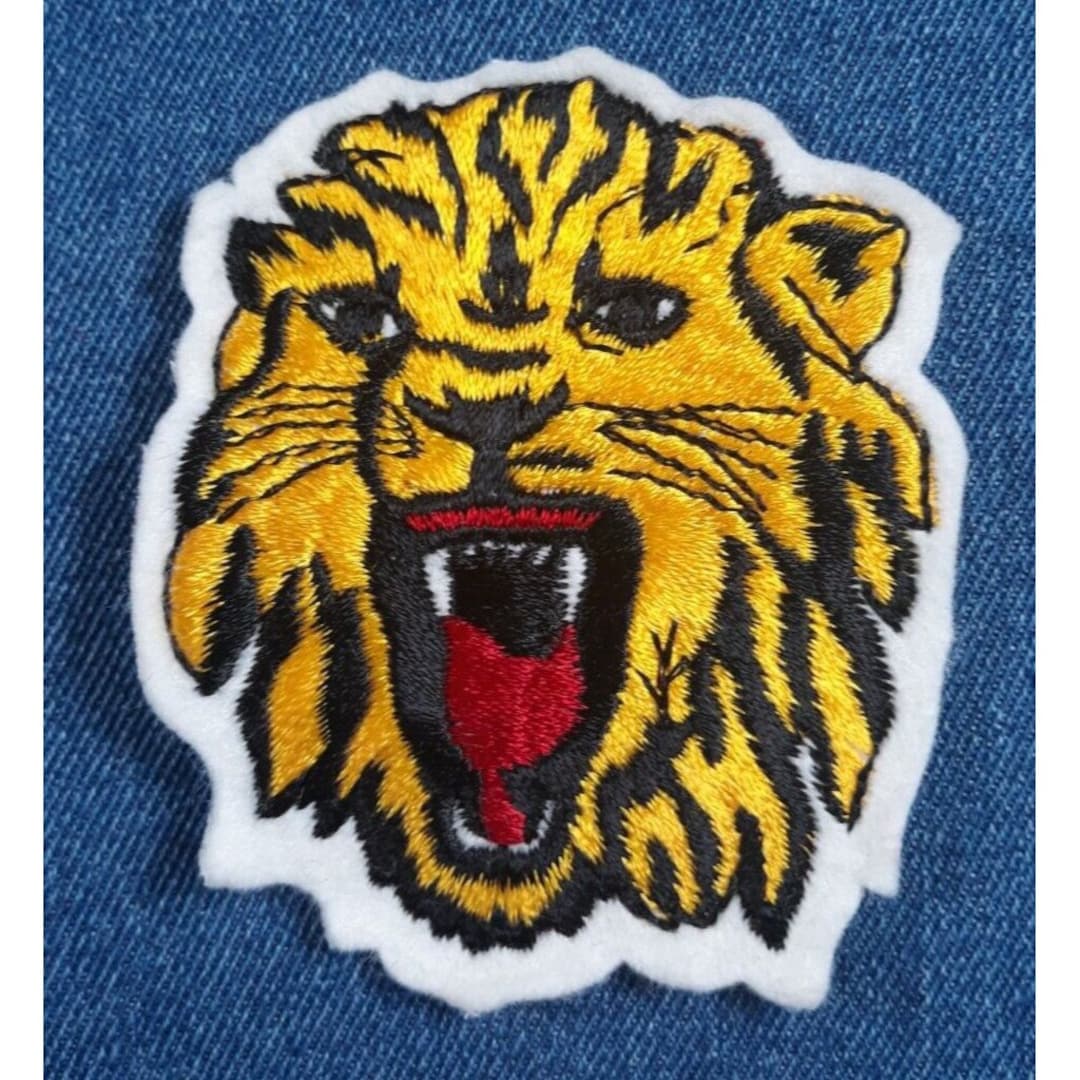 NOS 60s Authentic Original Vintage Lion 3.75" Patch Mascot Felt ...