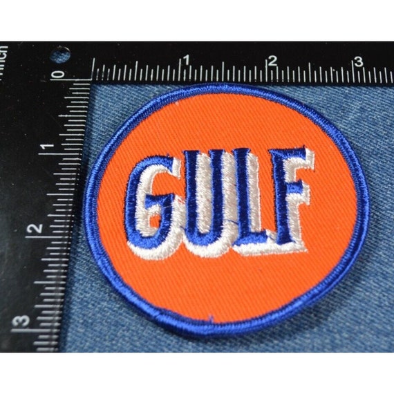 NOS 70s Vintage Original GULF 3" Patch Logo Gas Oil S… - Gem