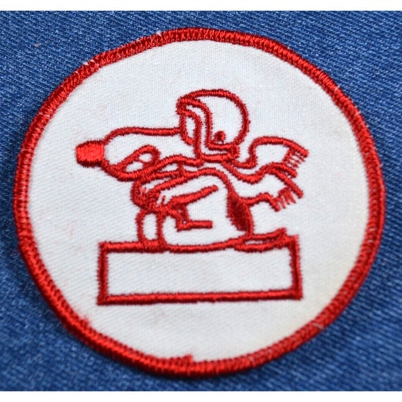 Original NOS 70s Vintage Peanuts SNOOPY 3" Patch Red … - Gem