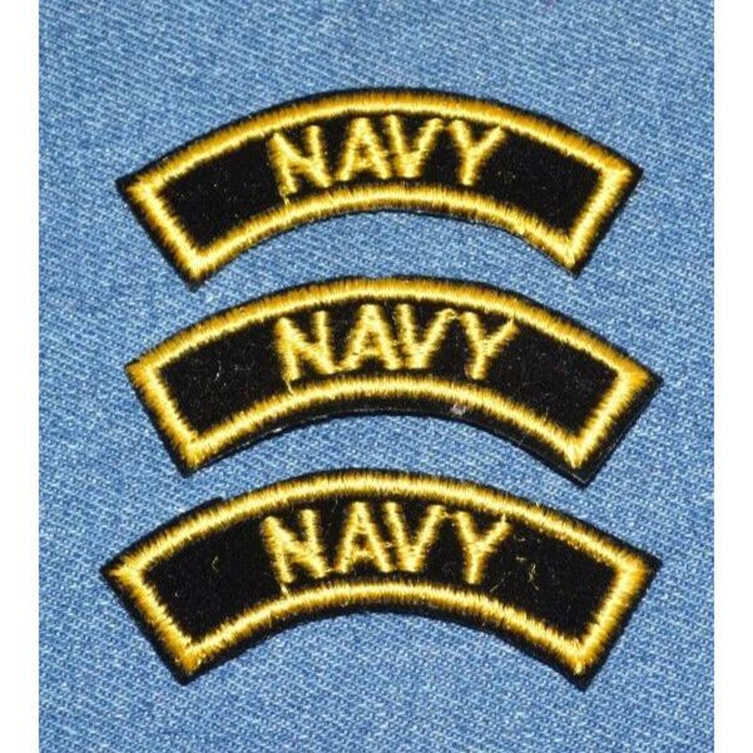 3 Small Vintage Original NOS NAVY 2.75" Patches Surplus Military Ship ...