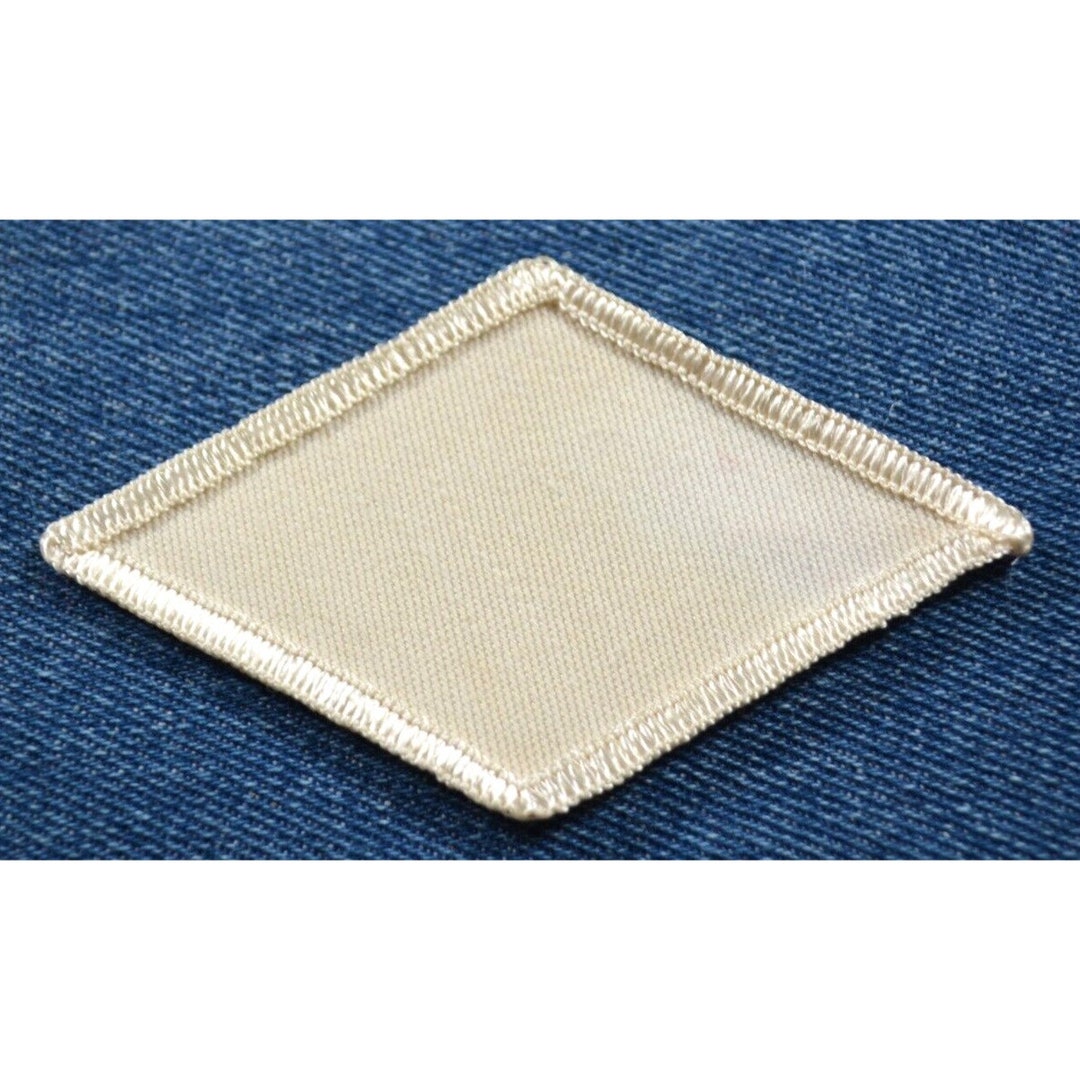 NOS 70s Original Vintage Blank Diamond 3.5" Patch - White Sew On - Etsy