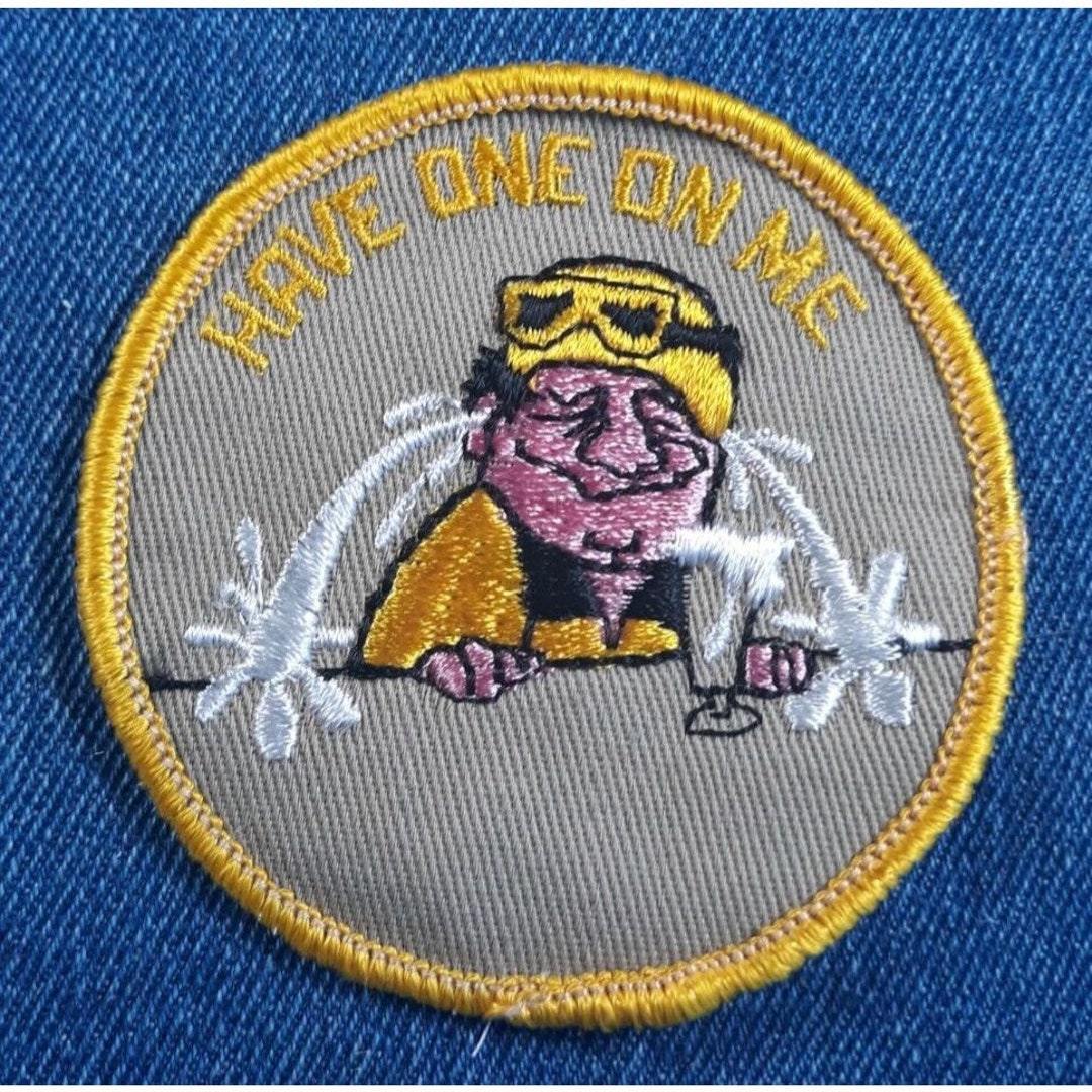 NOS 70s Original Vintage Have One on Me 3" Patch Funny Humor Retro Bar ...