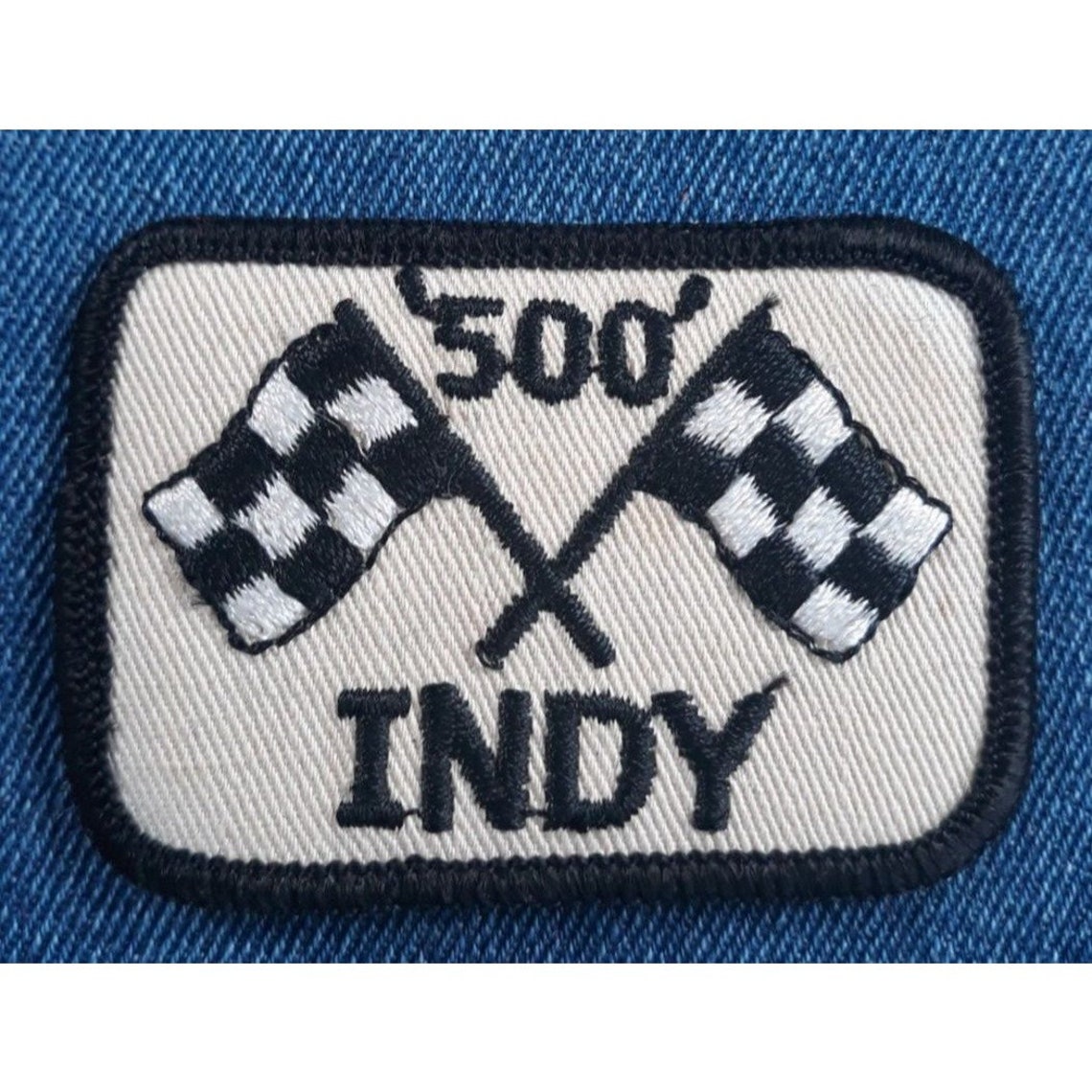 NOS 70s Vintage INDY 500 3 Patch Racecar Checkered Flag - Etsy