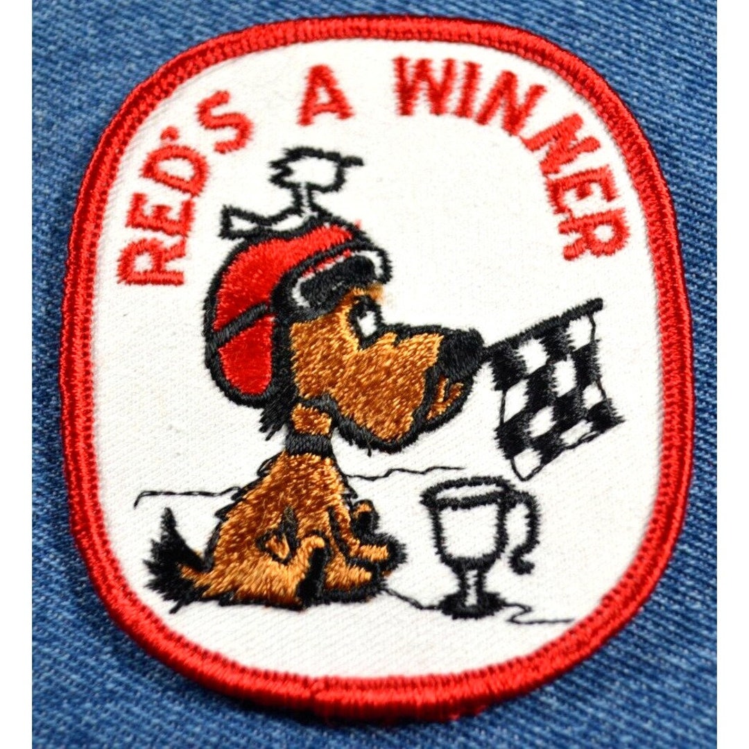 Original NOS 70s Vintage Red's A Winner 3" Patch Hat Jacket Shirt ...