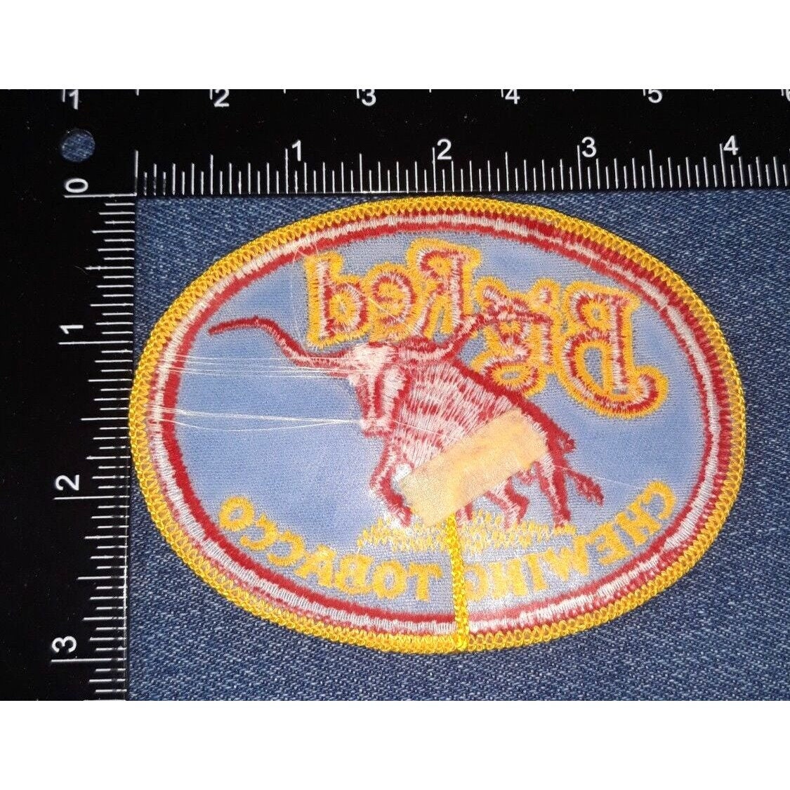 NOS Original 70s Vintage Big Red Chewing Tobacco 4" Patch Dip Snuff ...
