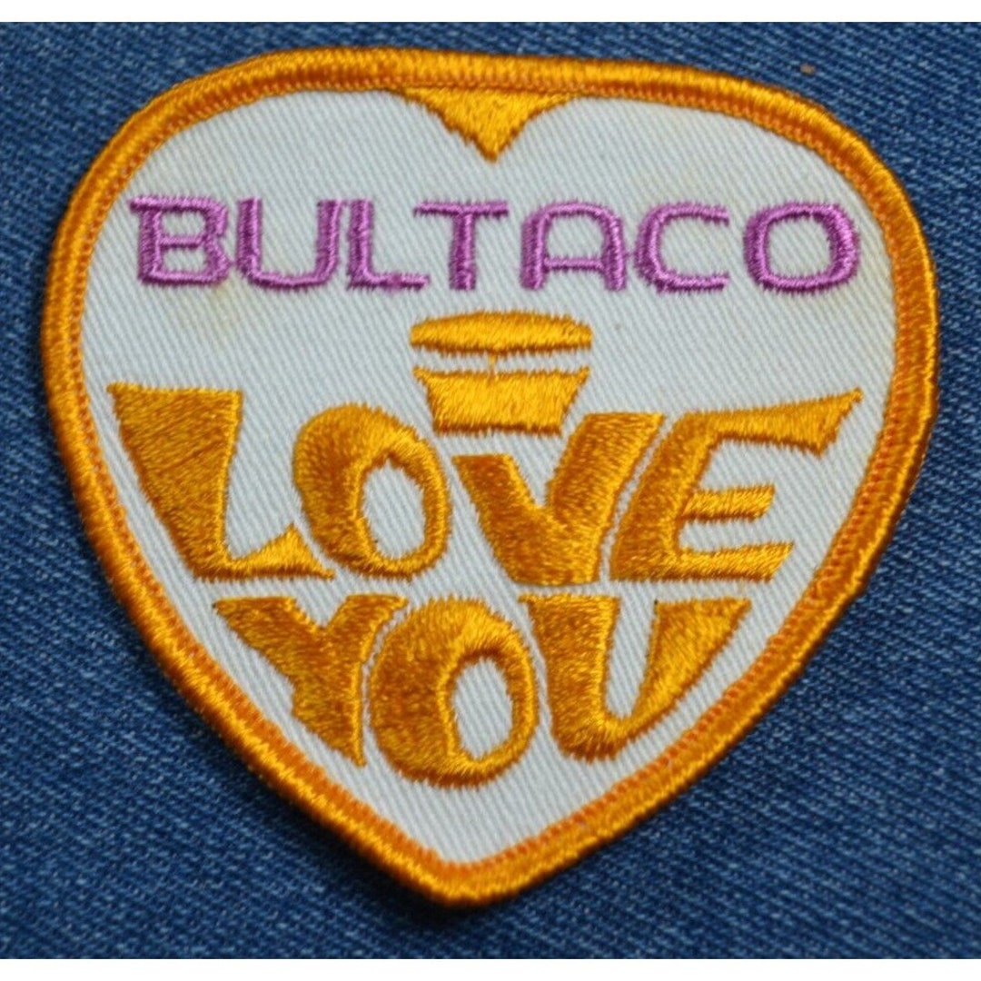 Original 70s Vintage BULTACO I LOVE YOU Patch Snowmobiles Sled Ski ...