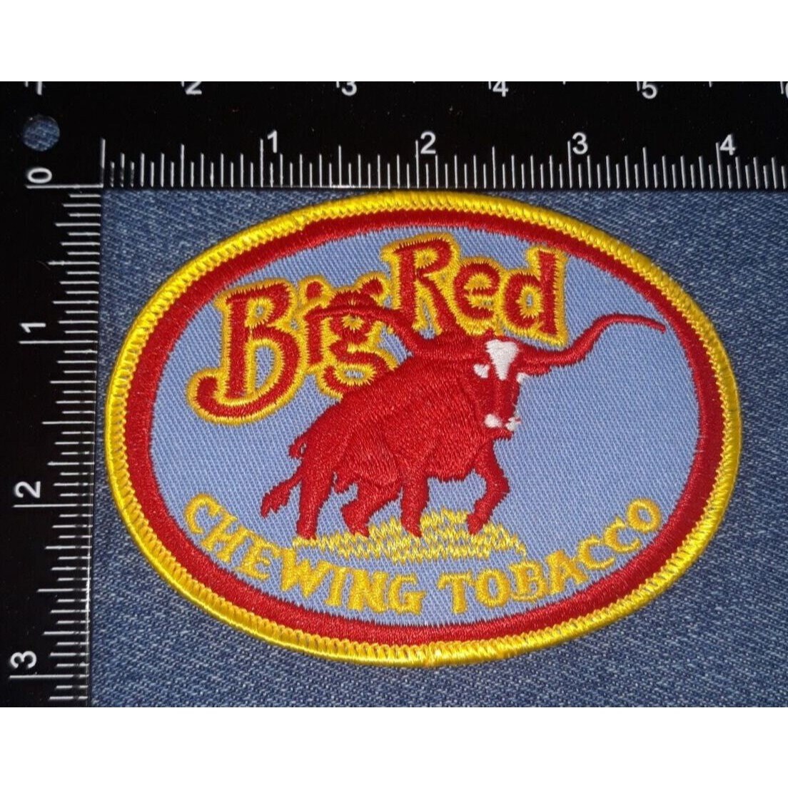 NOS Original 70s Vintage Big Red Chewing Tobacco 4" Patch Dip Snuff ...