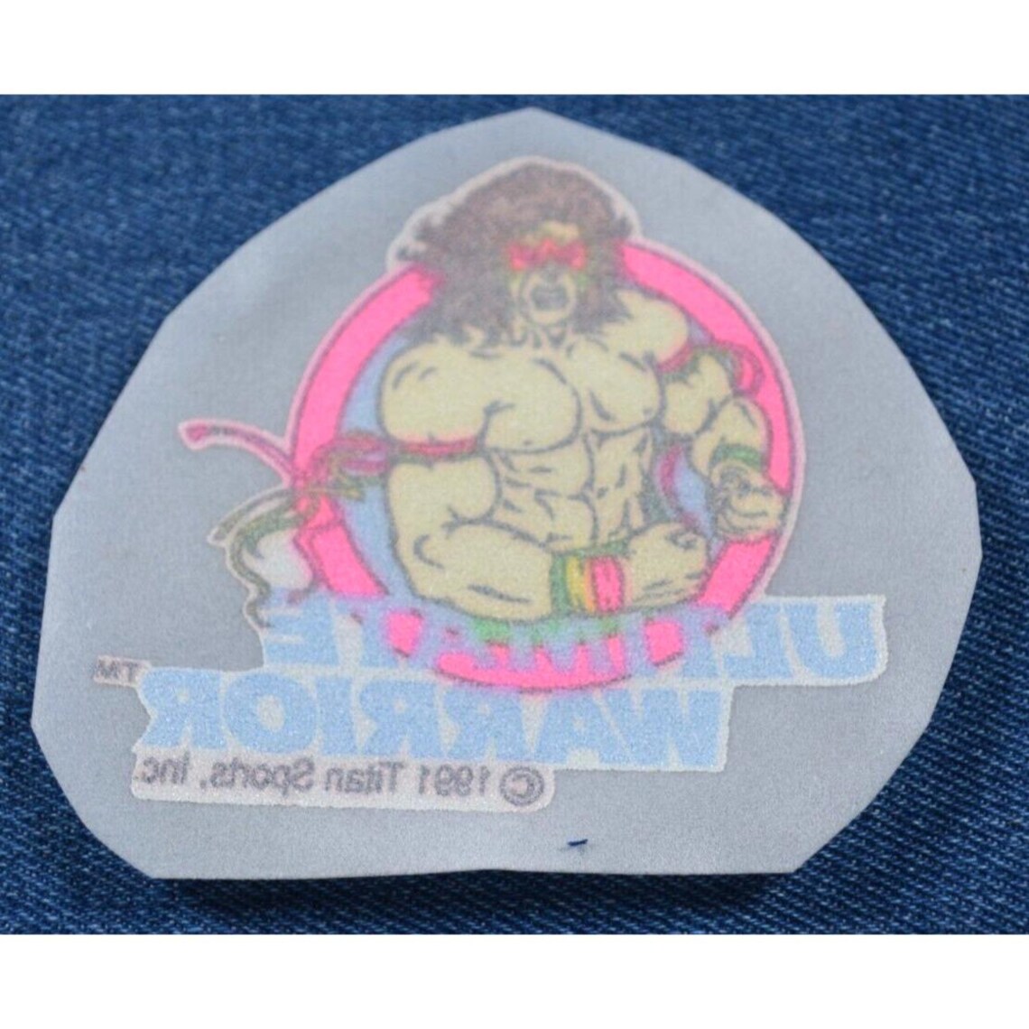 Vintage 90s Ultimate WARRIOR 3" Heat Transfer Iron-on Patch WWE WWF ...