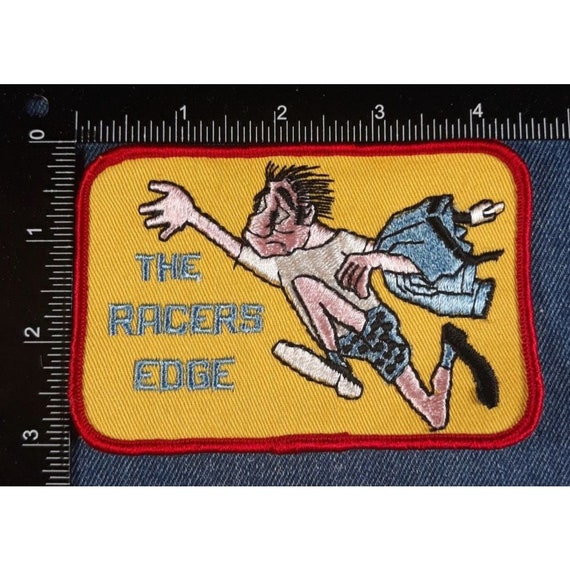 NOS 70s Original Vintage The Racers Edge 4.5" Patch F… - Gem