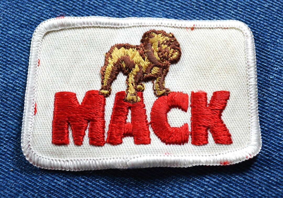 WEATHERED Nos 70s Original Vintage MACK Trucks 3" Patch TRUCKER Rig ...