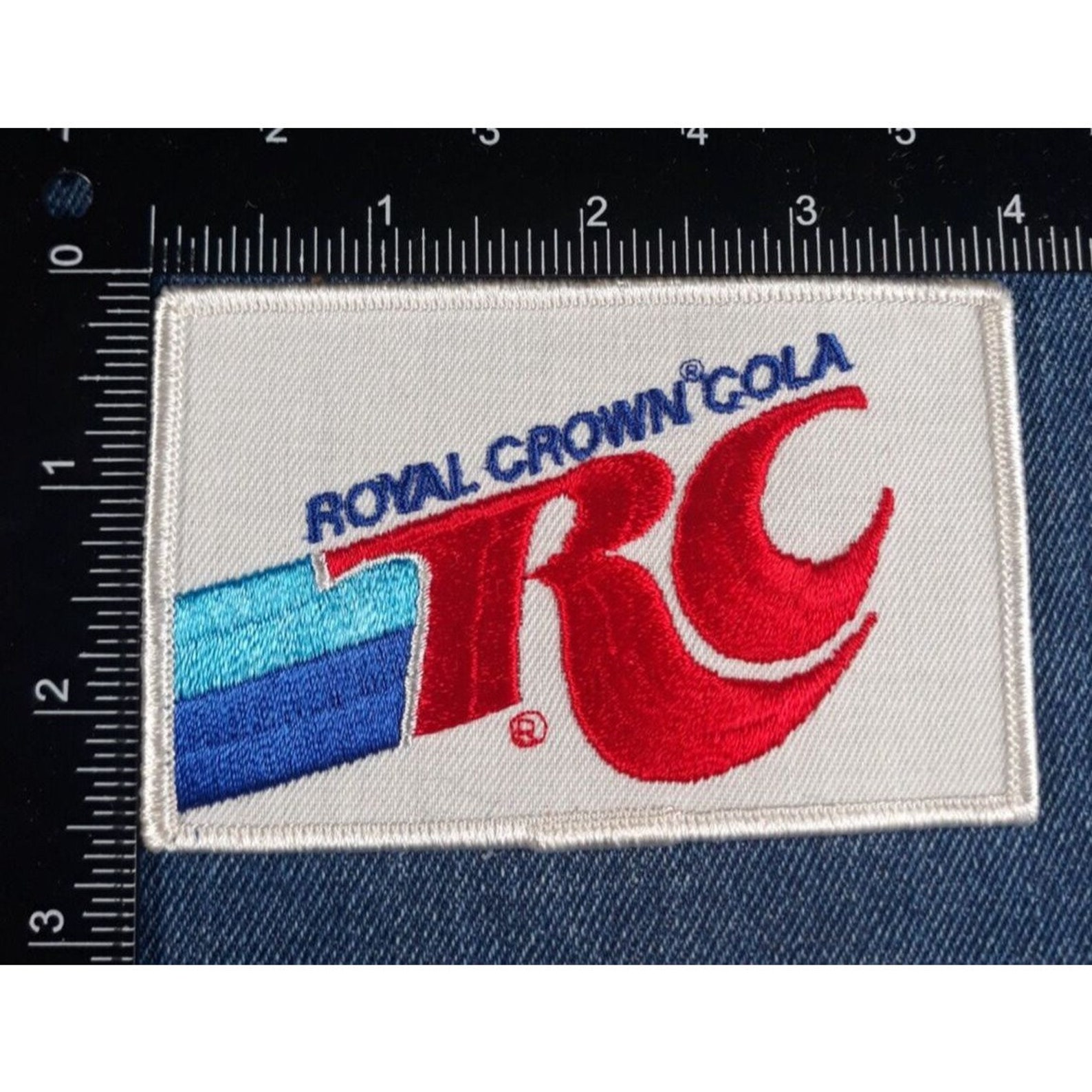 NOS 80s Vintage RC Cola Logo 4" Patch Royal Crown Soda Pop Soft Drink ...