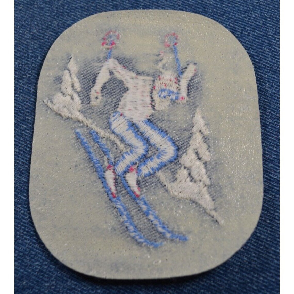 Original NOS 70s Vintage Ski 3.5" Denim Patch Jeans Slopes Winter Aspen ...