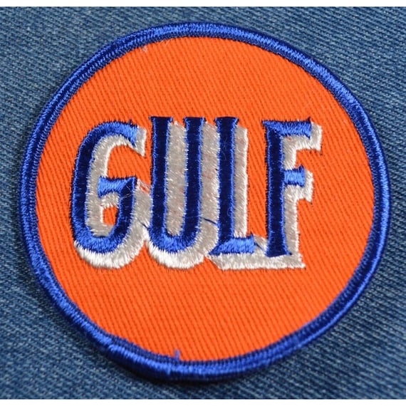 NOS 70s Vintage Original GULF 3" Patch Logo Gas Oil S… - Gem