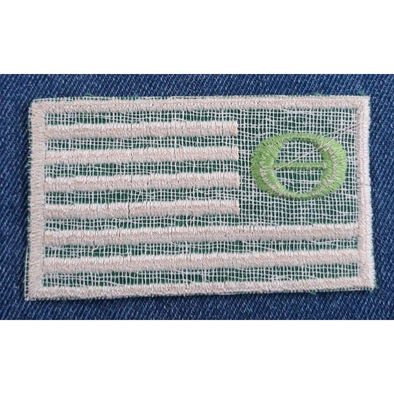 70s Vintage Original ECOLOGY FLAG 2"x 3.5" Patch 70's Green Peace ...