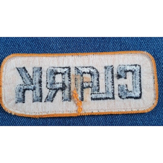 NOS Vintage Embroidered CLARK Gas & Oil Patch - RETRO - Gem