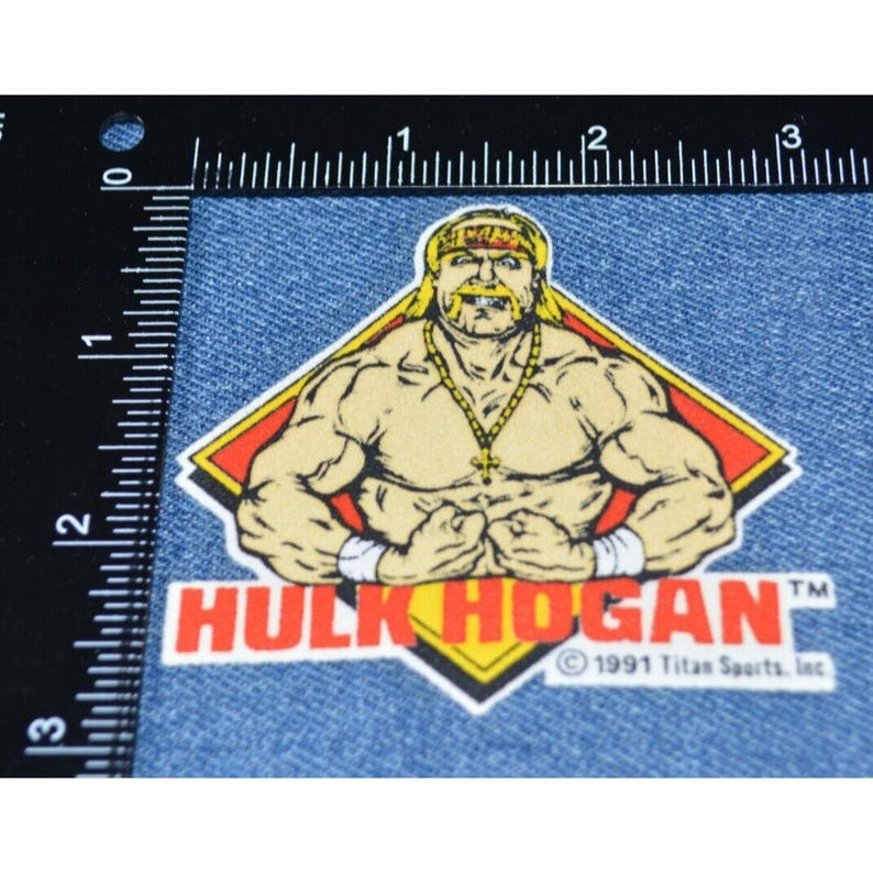 Original Vintage 90s HULK Hogan 3" Heat Transfer Iron-on Patch WWE WWF ...