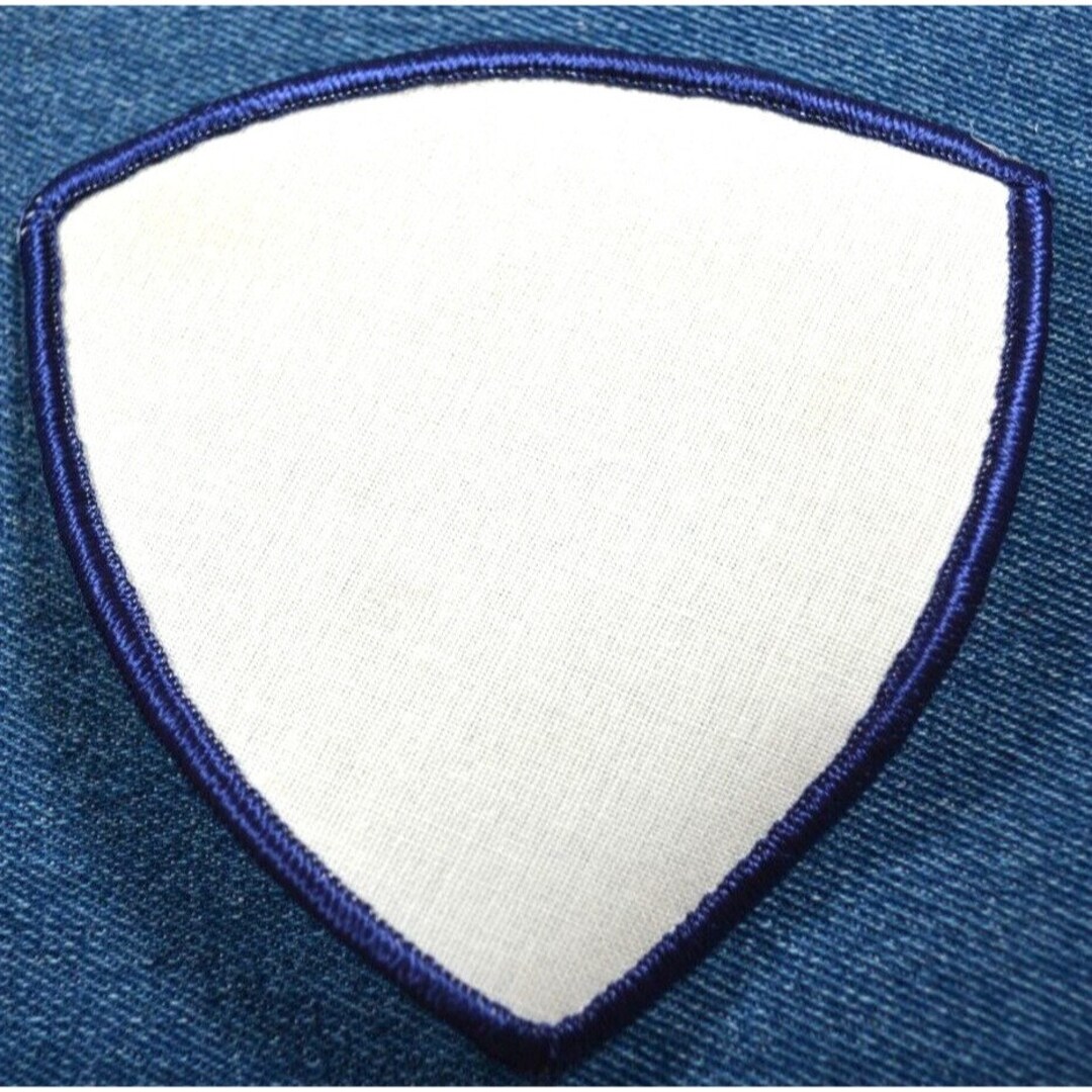 NOS 70s Original Vintage Blank Shield 4" Patch Blue White - Sew On - Etsy