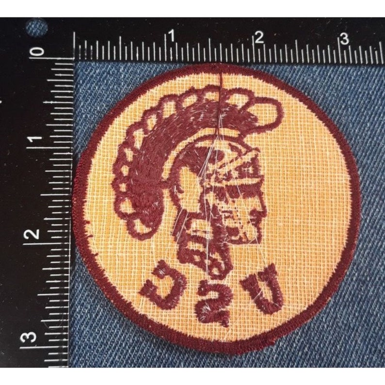 NOS 70s Vintage USC Southern California TROJANS 3" Patch College ...