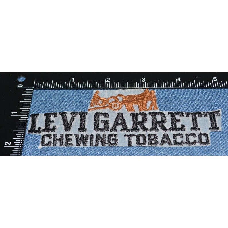 Original NOS Vintage 70s LEVI GARRETT Chewing Tobacco 5" Patch Iron-on ...