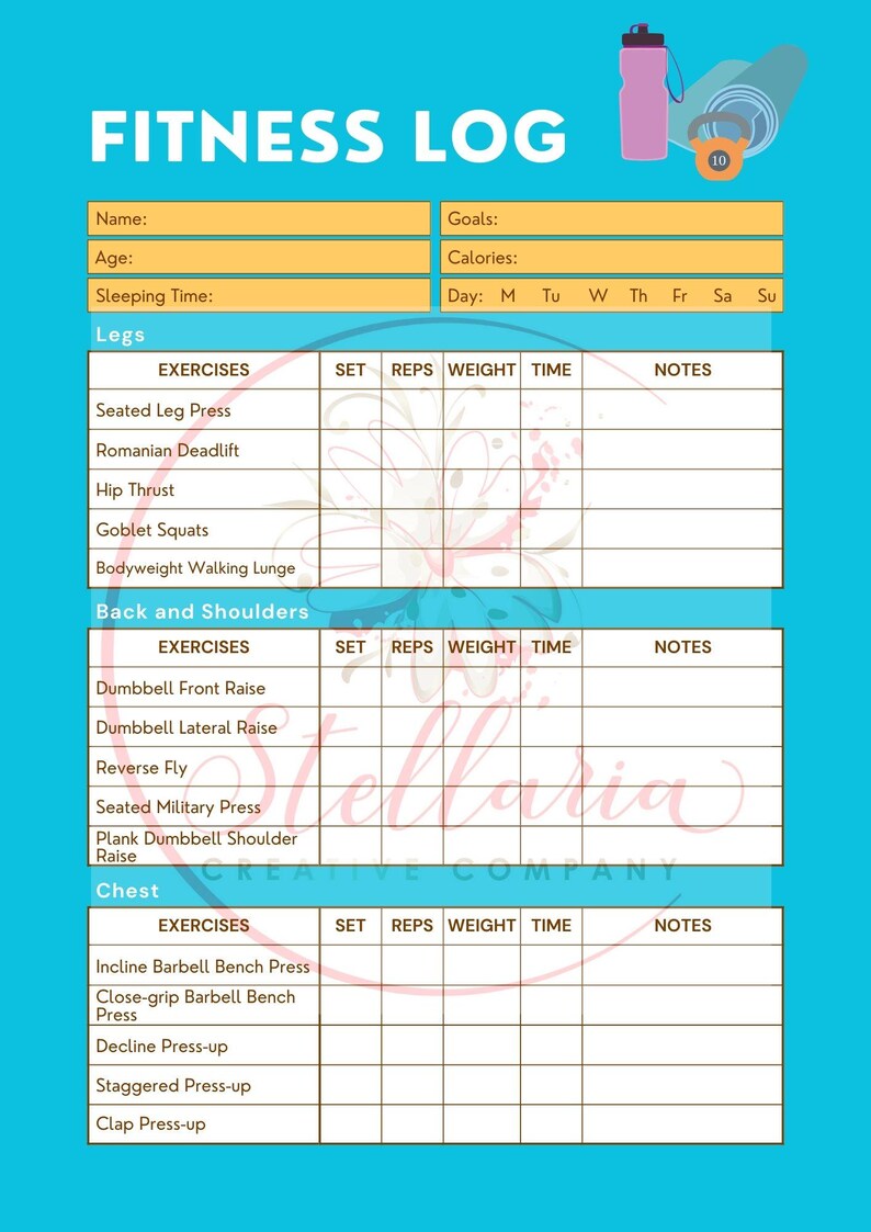 All-in-one Fitness Organizer: 2025 Calendar, Workout Tracker, Product ...