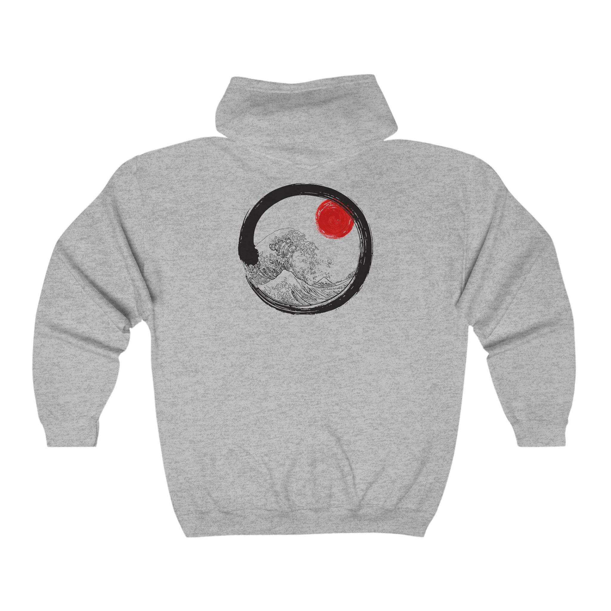 RQT Great Wave Enso Full Zip Hoodie - Etsy