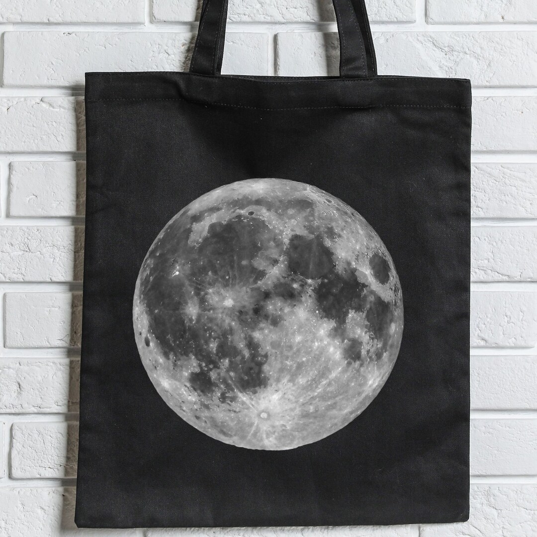 Full Moon Tote Bag Boho Celestial Moon Canvas Bag Spiritual Mystical ...