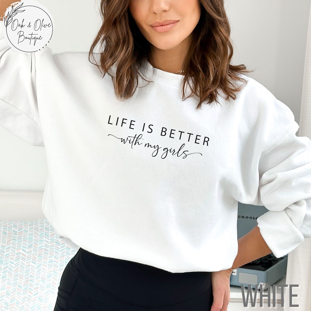 Mom Life Sweatshirt, Trendy Mama of Girls Apparel, Mother's Day Gift ...