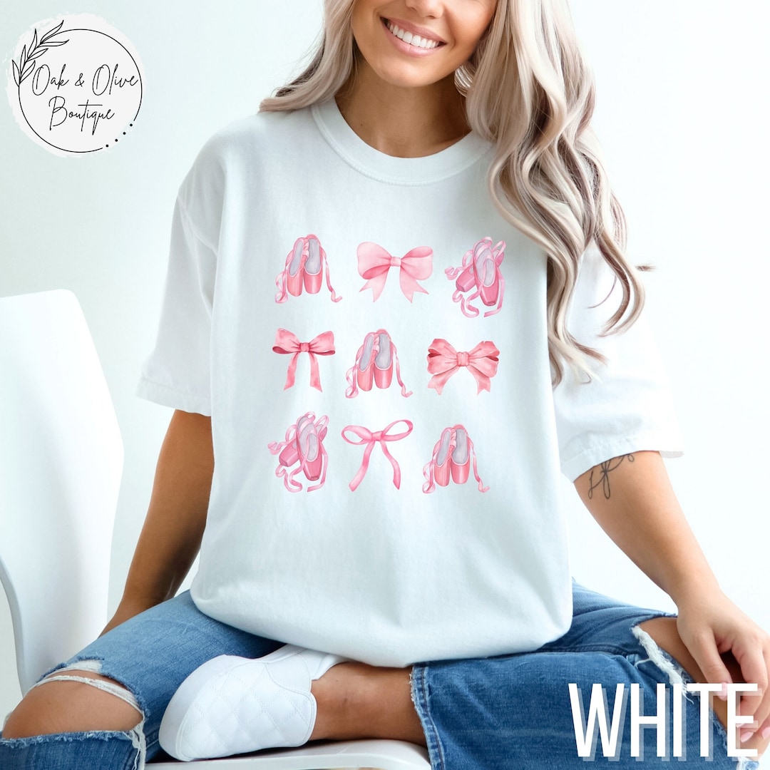 Ballet Shoes and Bows T-shirt, Dance Life T-shirt, Trendy Ballet Dance ...