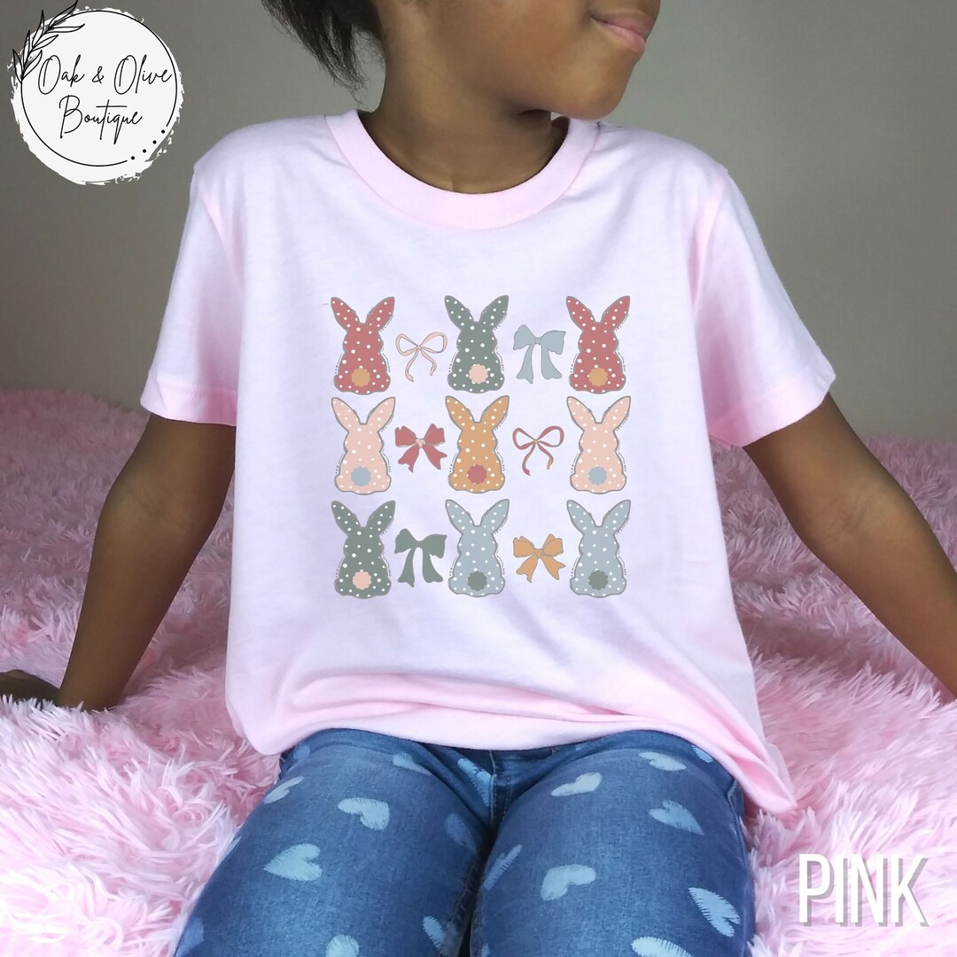 Kid's Easter Bunny Shirt, Bunny Lover Softstyle Tee, Trendy Cute Easter ...