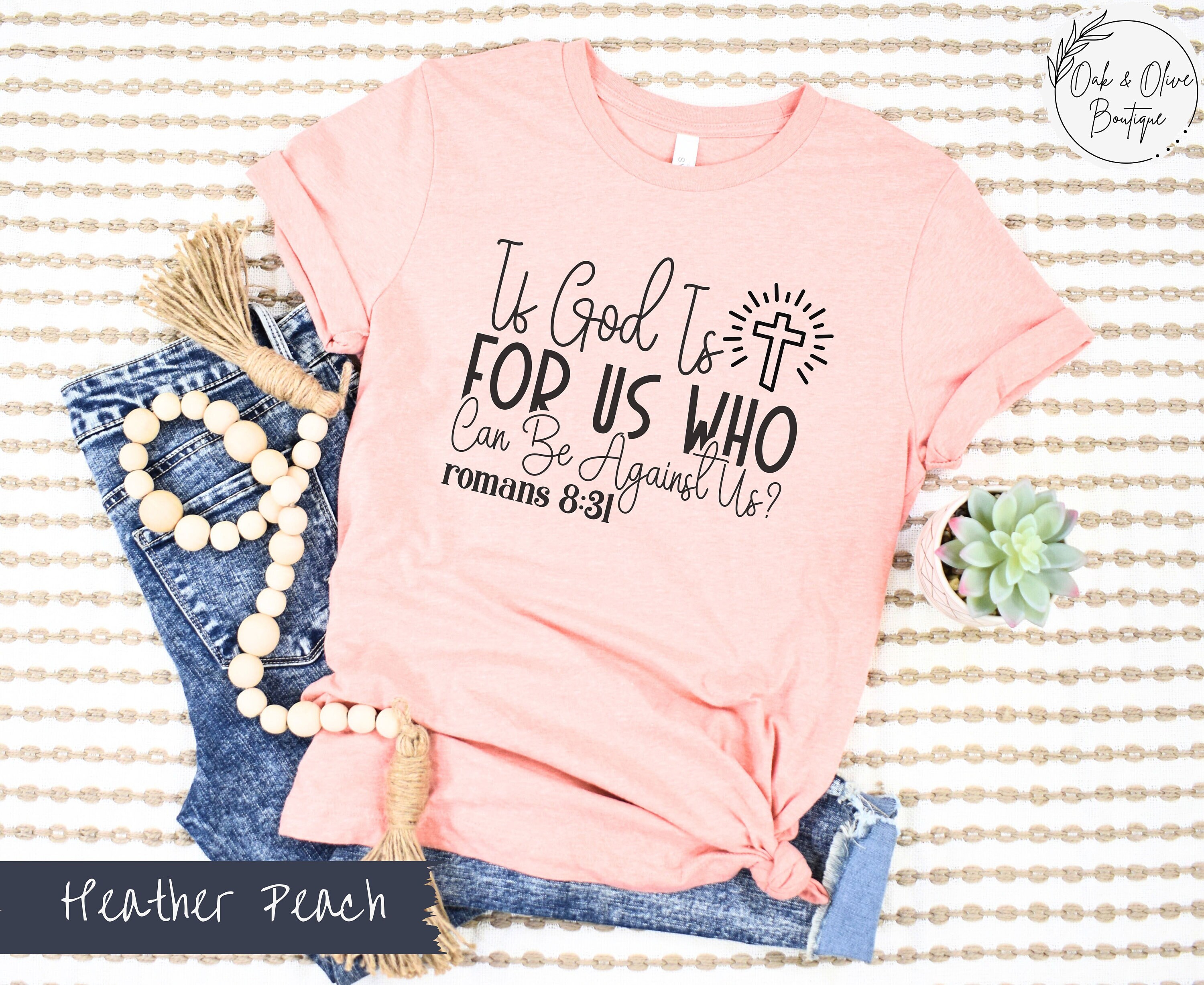 Trendy Christian Shirt, God is for Us T-shirt, Religious Believers Tee ...