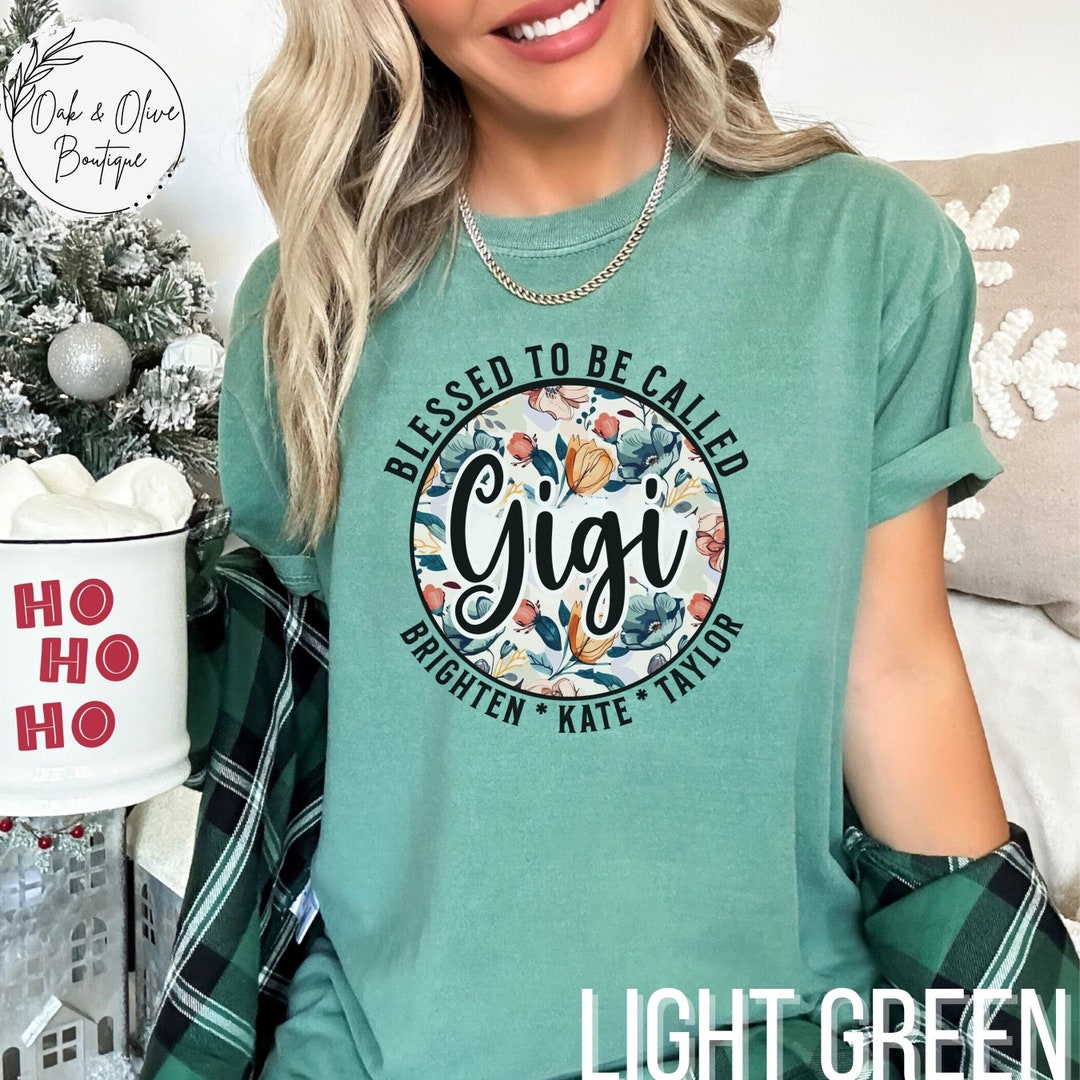 Comfort Colors Personalized Grandma Shirt, Custom Blessed to Be Called ...