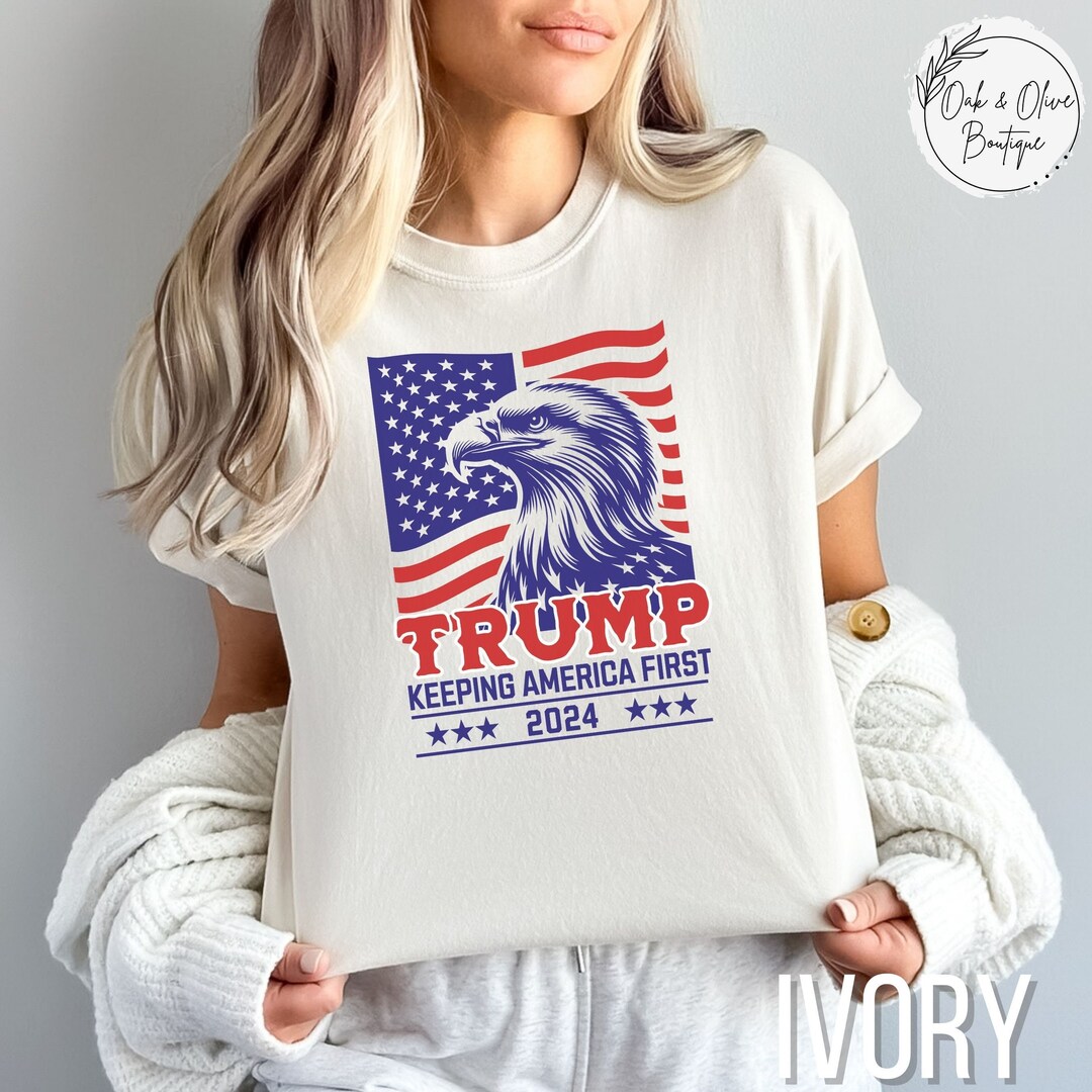 Comfort Colors Trump Eagle Shirt, American Flag Shirt, Pro Trump Shirt ...