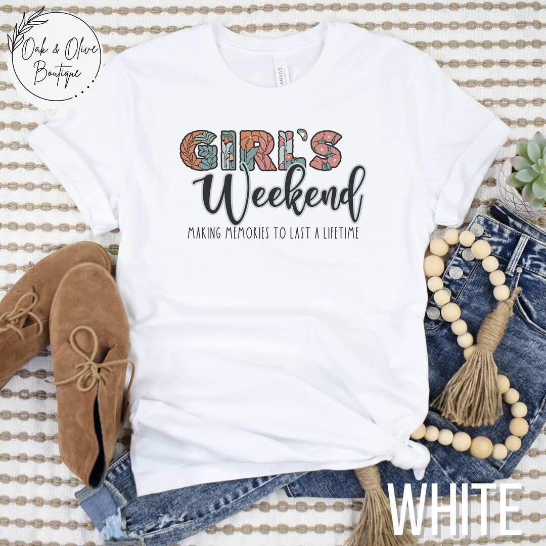 Boho Girl's Trip Shirt, Girls Weekend 2025, Girls Night Out Shirt ...