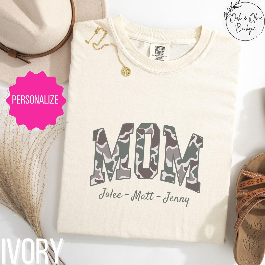 Custom Hunting Mom Camo Shirt, Hunting Wife T-shirt, Camo Pullover for ...
