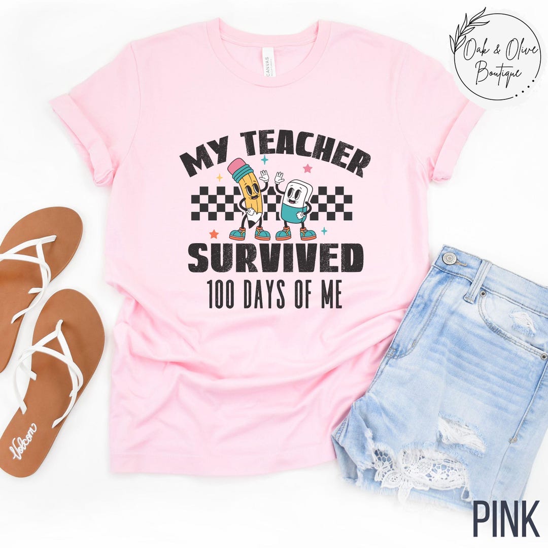 100th Day of School Adult and Youth T-shirt, Funny 100 Days of School ...