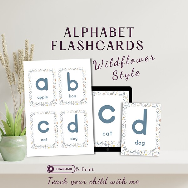 Alphabet Flashcards - Etsy