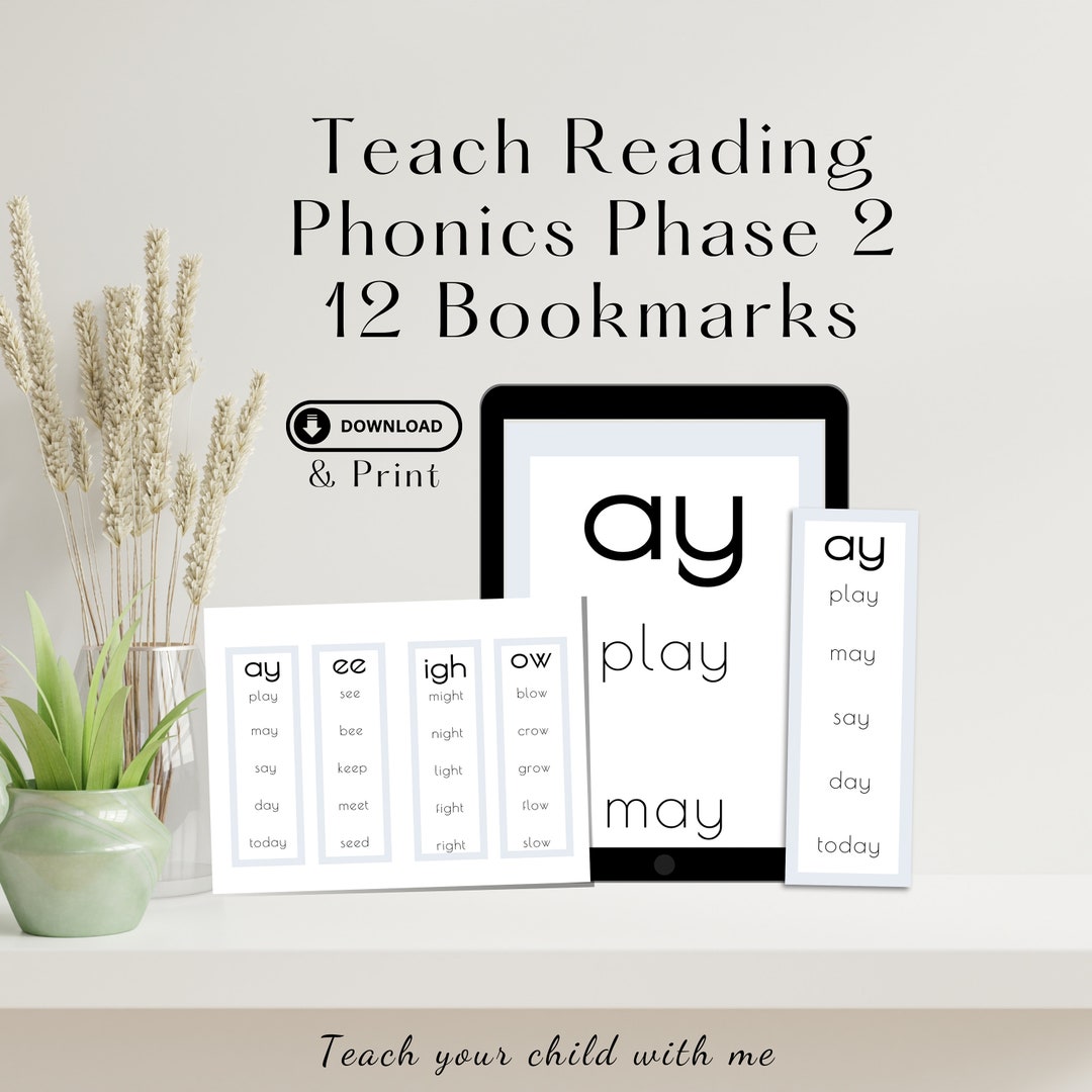 PRACTICE PHONICS PHASE 2 With These Bookmarks Perfect to Help Your ...