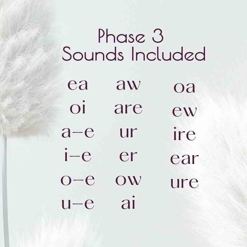 PHASE 3 PHONICS FLASHCARDS, Designed to Help Your Child Learn Phonic ...