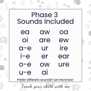 Phonics Phase 3 Flashcards! Help Your Child Learn to Read by Practising ...